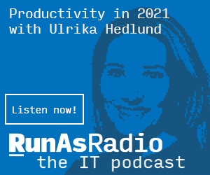 Productivity in 2021 with Ulrika Hedlund - RunAsRadio